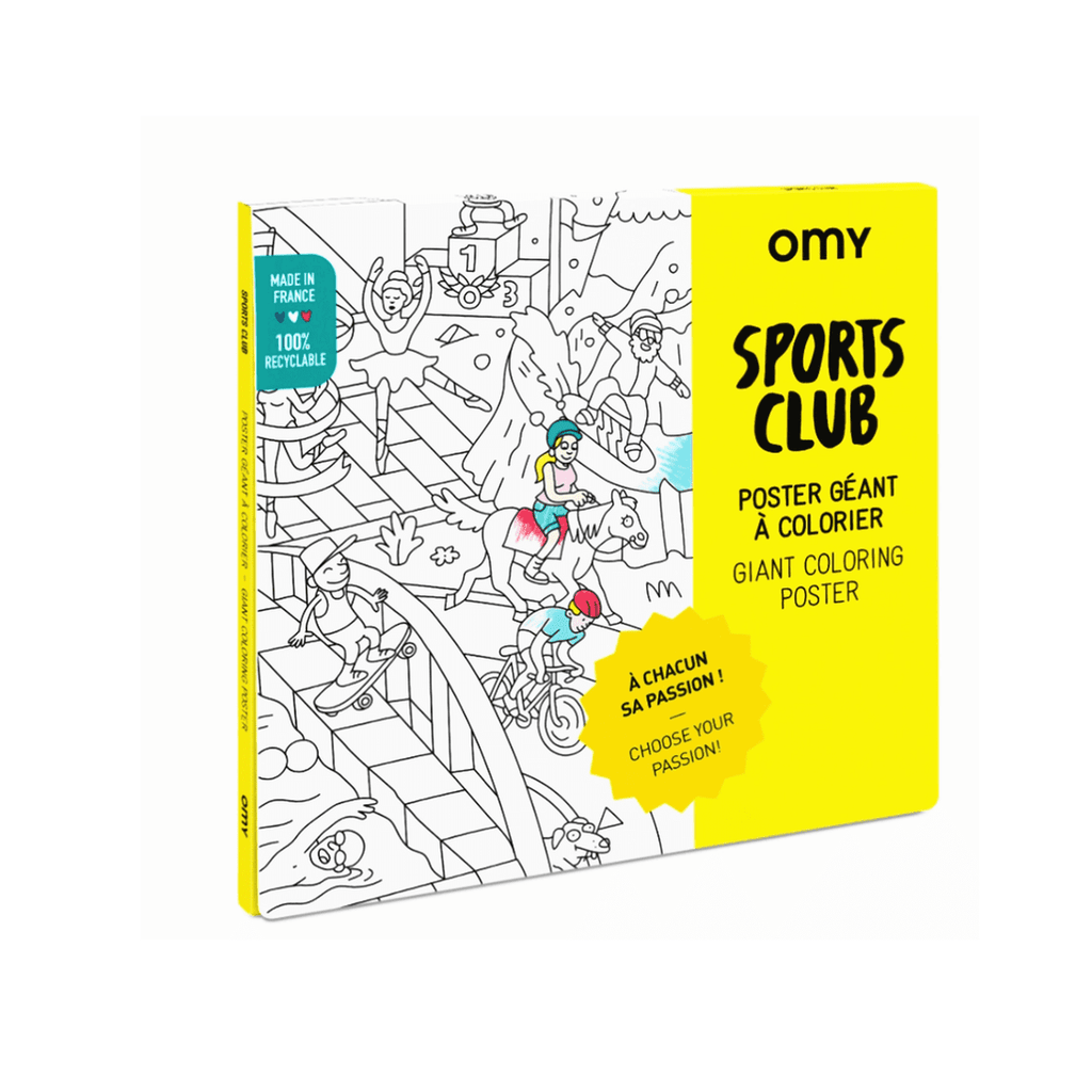 Fun Sports Coloring Poster for kids on Design Life Kids