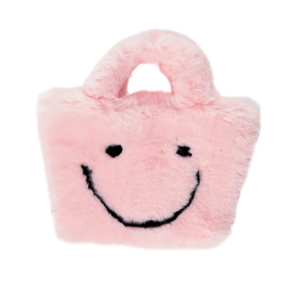 Super Cute Faux Fur Happy Face Tote Bag on DLK – Design Life Kids