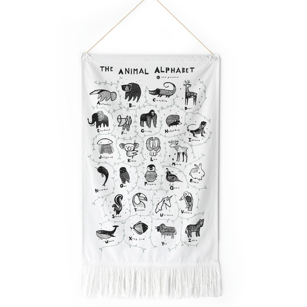 Wee Gallery Animal Alphabet Wall Hanging on DLK – Design Life Kids