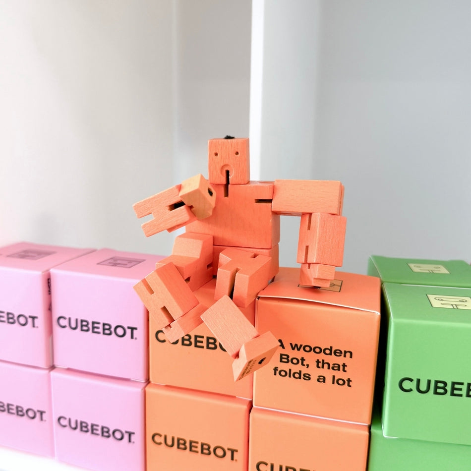 Wooden Cubebot on Design Life Kids and Fidget toys