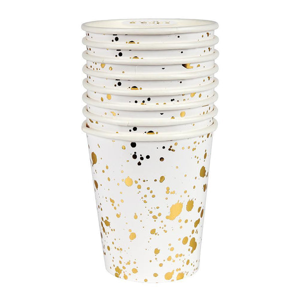 Gold Splatter Party Cups on DLK – Design Life Kids