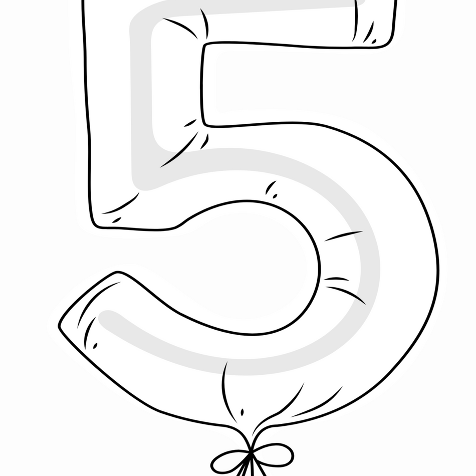 Balloon Numbers Coloring Book – Design Life Kids