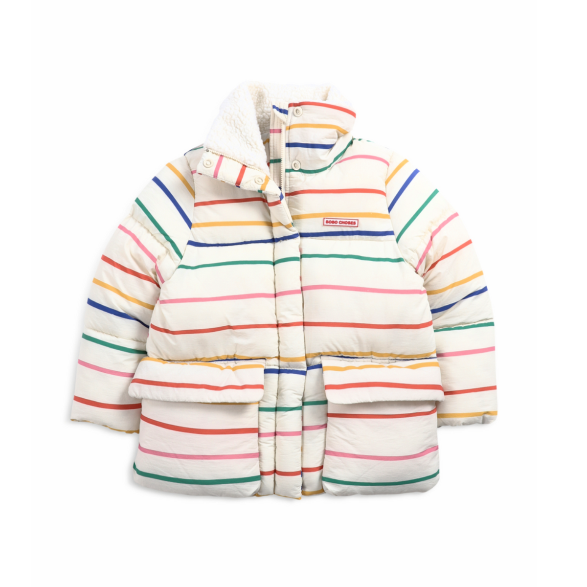 Multi Color Stripes Padded Puffer Jacket – Design Life Kids
