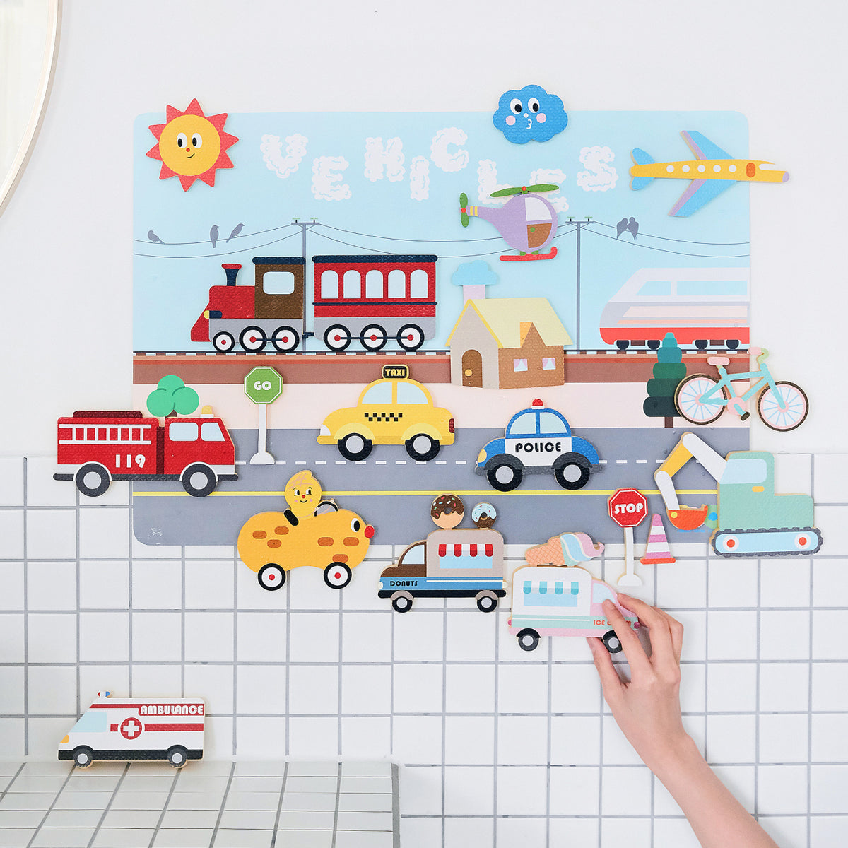 Creative Cars Bath Toy Set on Design Life Kids