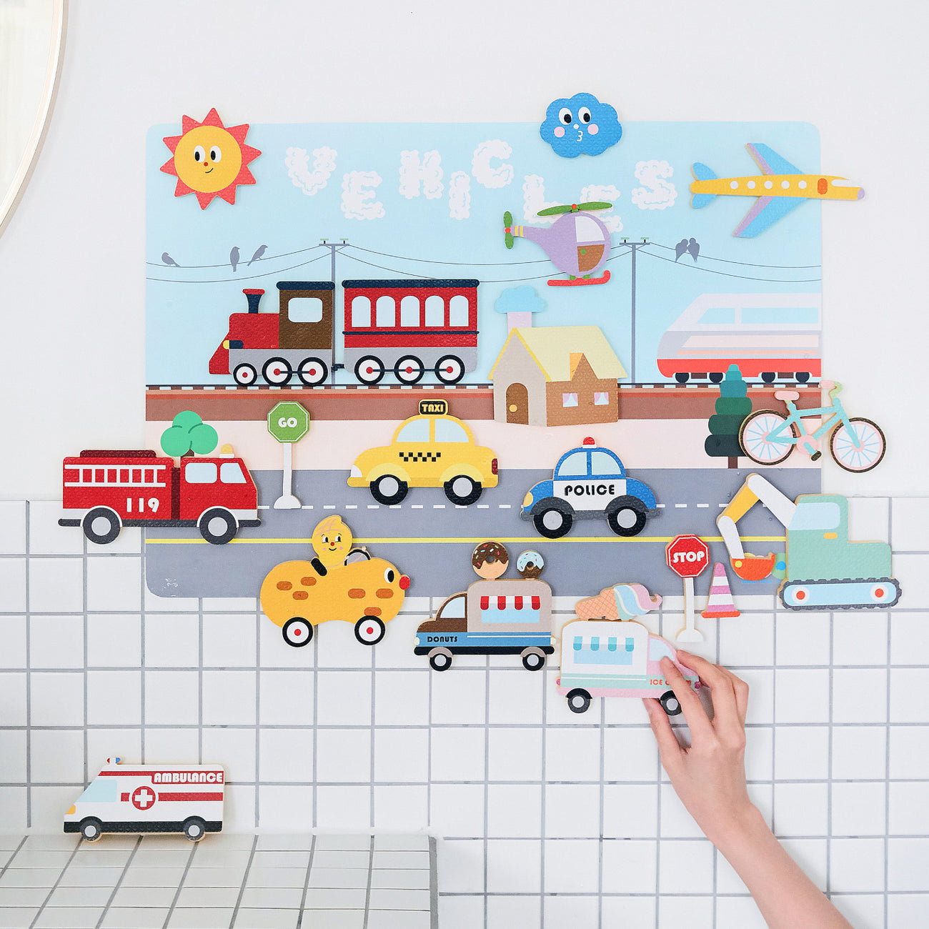 Creative Cars Bath Toy Set on Design Life Kids