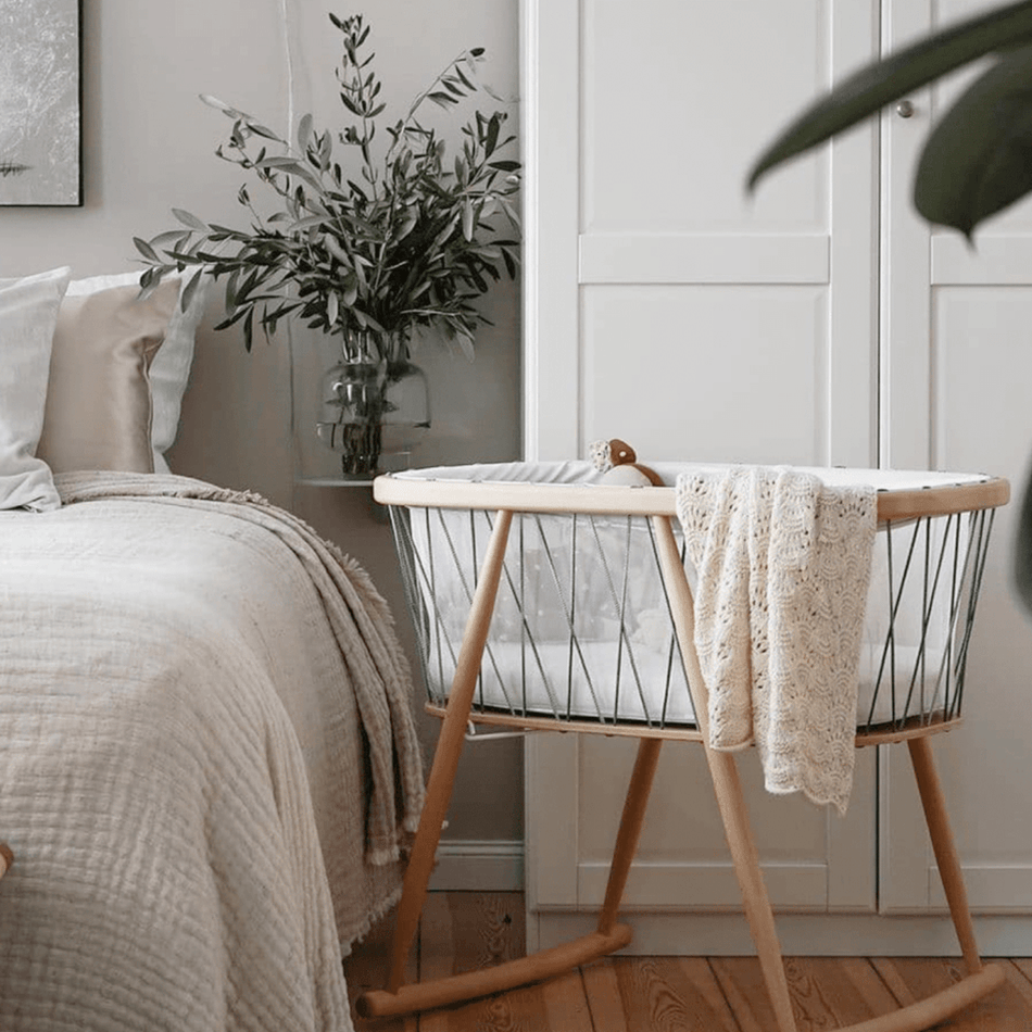 Charlie Crane Kumi Wooden Mesh Baby Bassinet Crib – Design Life Kids
