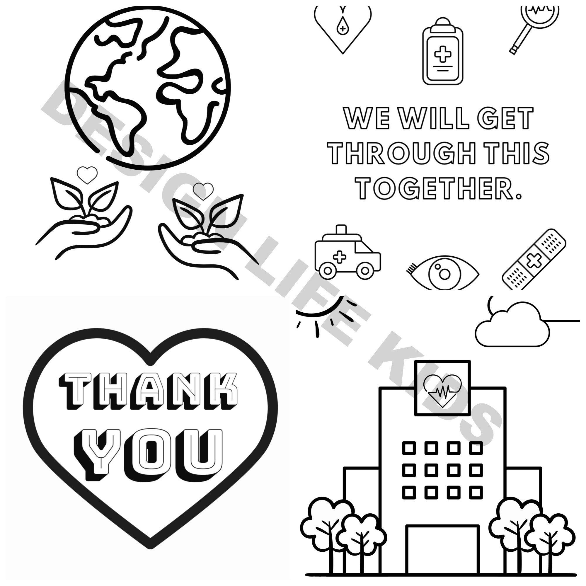 Community Love Coloring Book – Design Life Kids