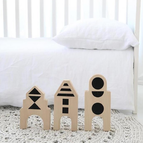 Large Wooden Village Blocks on Design Life Kids