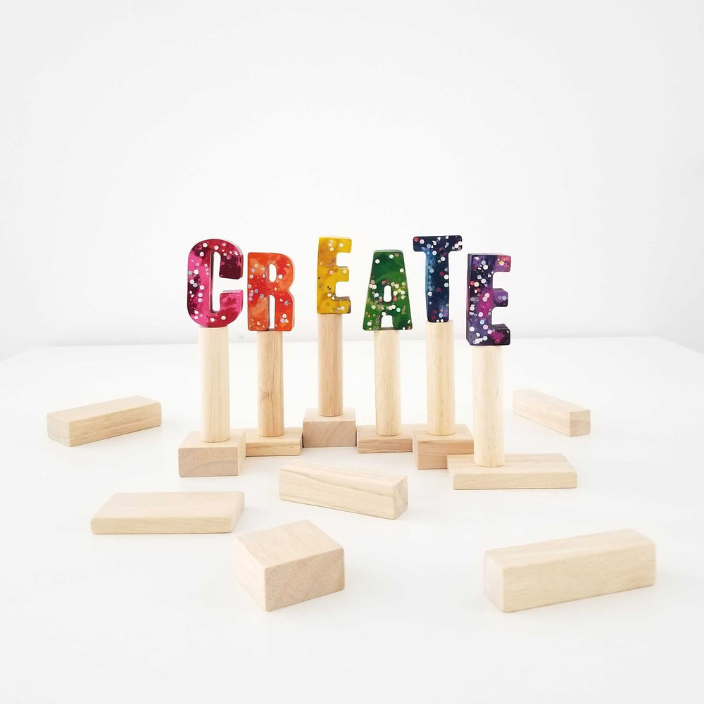 Cool Crayon Letters on Design Life Kids