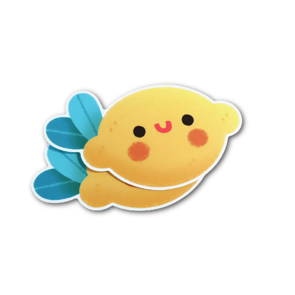 Kawaii Happy Lemon Sticker on DLK – Design Life Kids