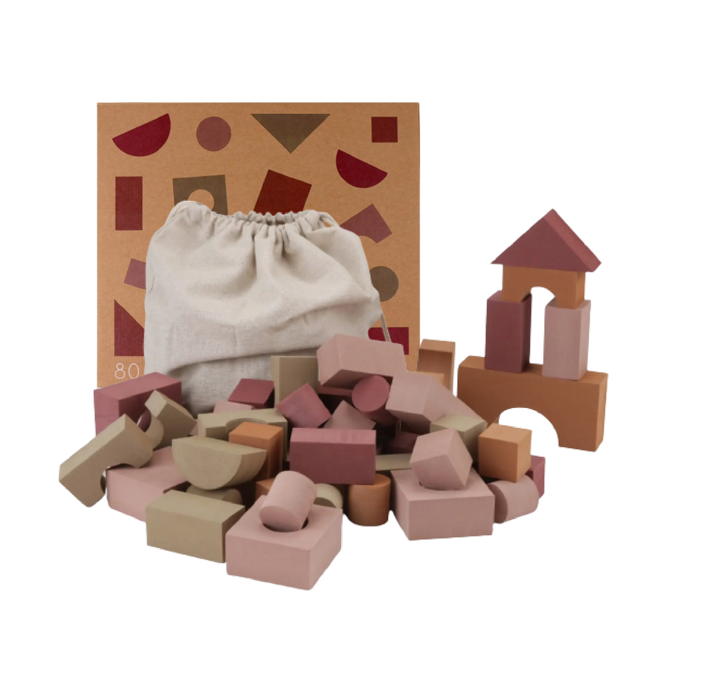 80 Piece EVA Foam Building Block Set – Design Life Kids