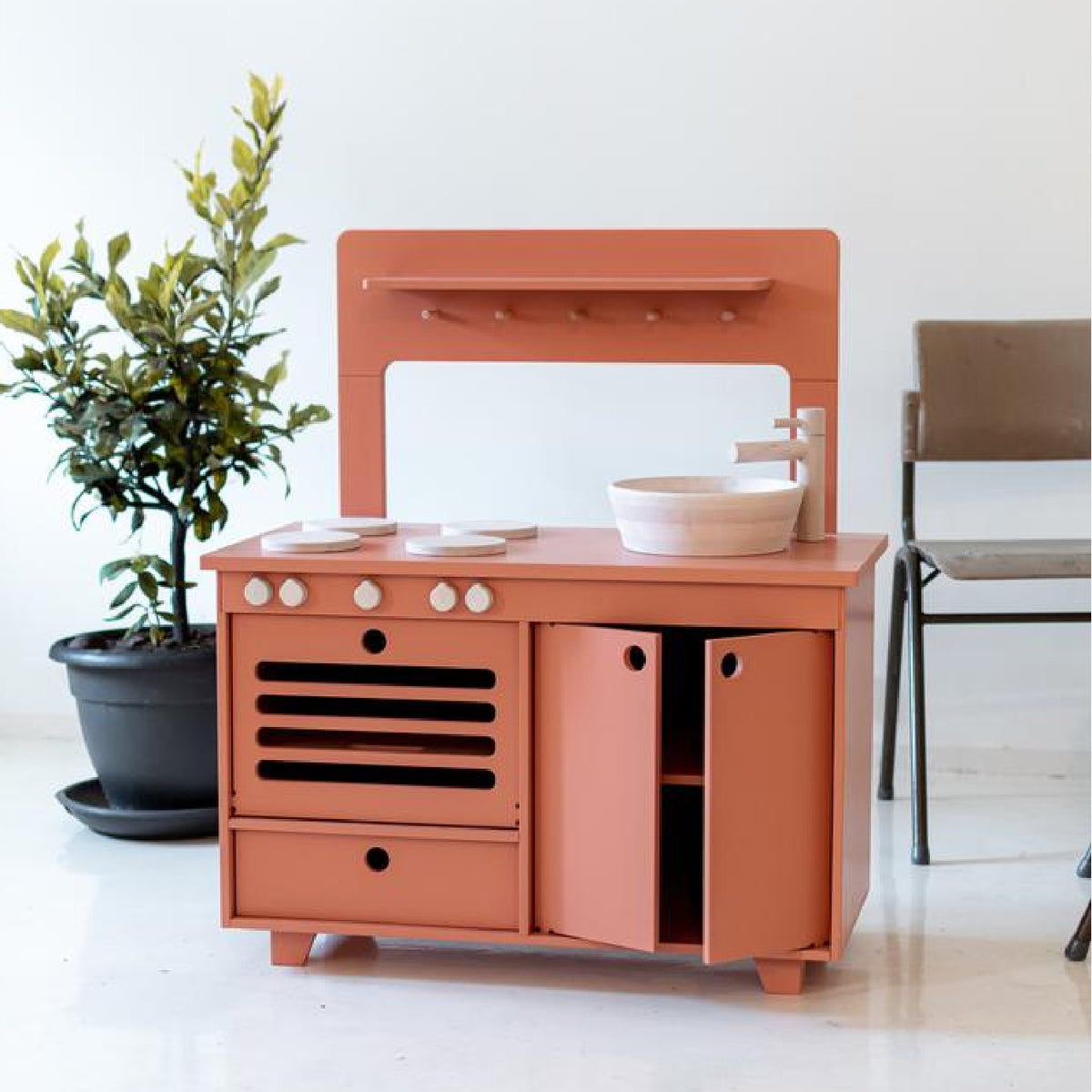 Handmade Modern Wooden Play Kitchen on Design Life Kids