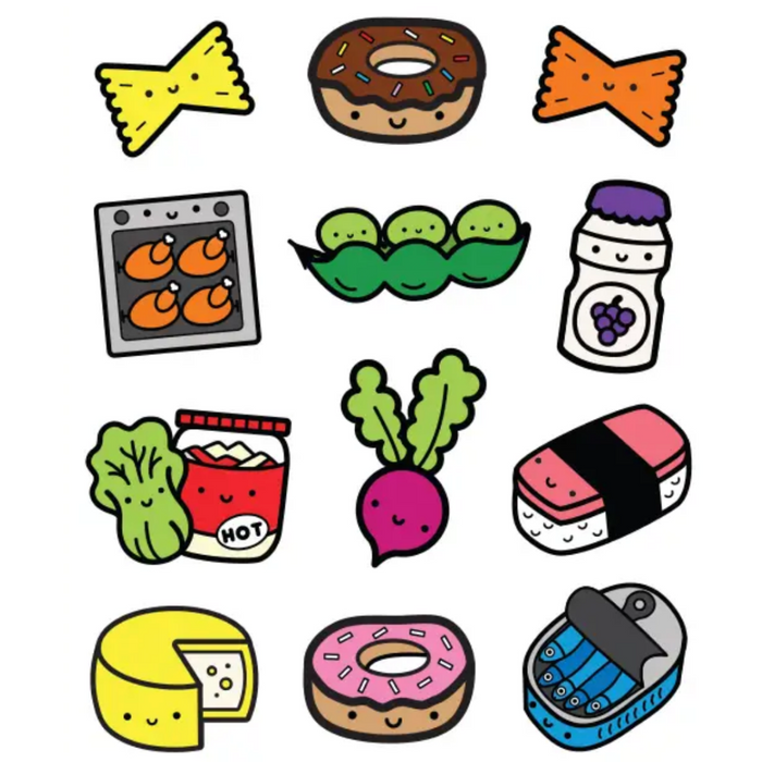 Mochi Kids Kawaii Foods Sticker Sheet for Kids and Arts and Crafts ...