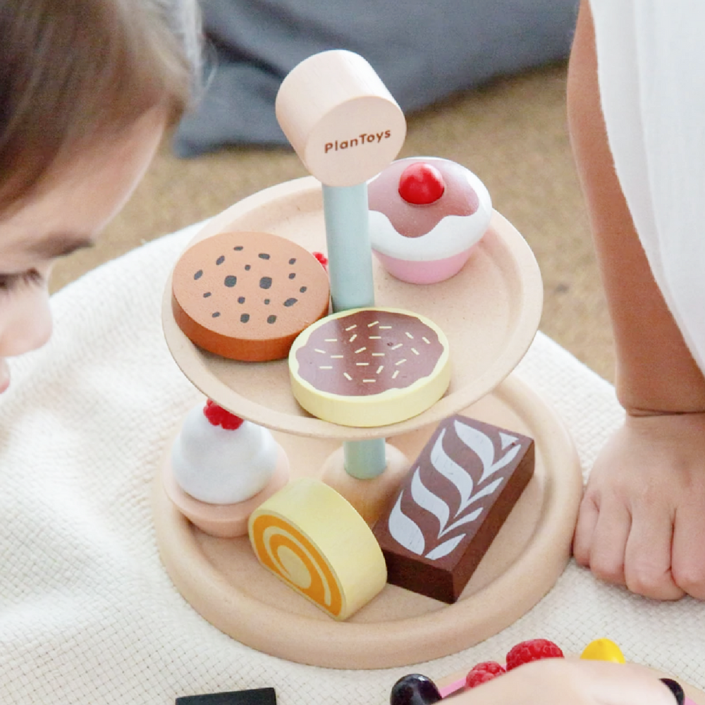 Wooden Bakery Stand Set Pretend Play Toys for Kids – Design Life Kids