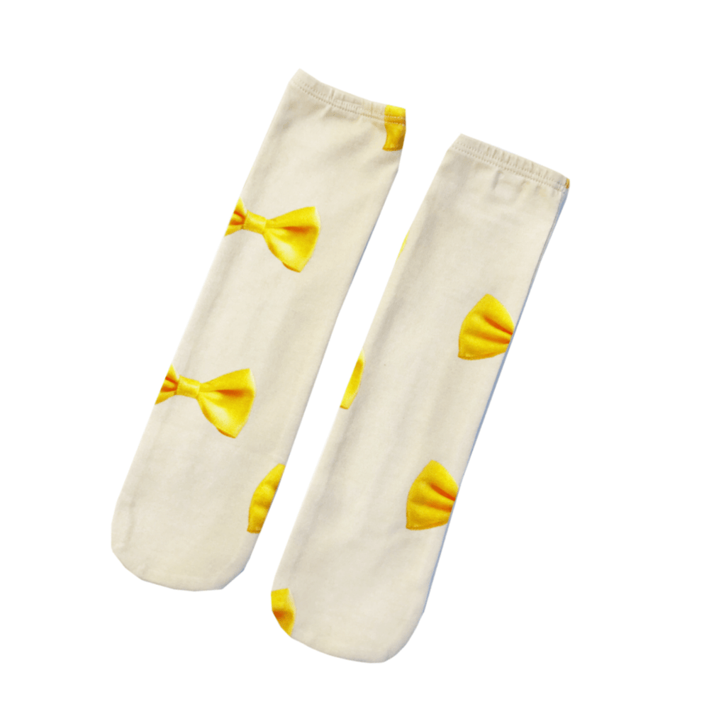 Yellow Bow Pasta Socks – Design Life Kids