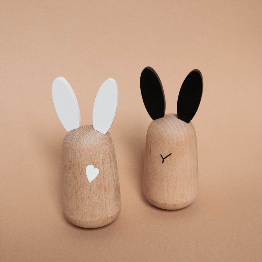 Kiko Usagi Japanese Wooden Rabbit Rattles on Design Life Kids