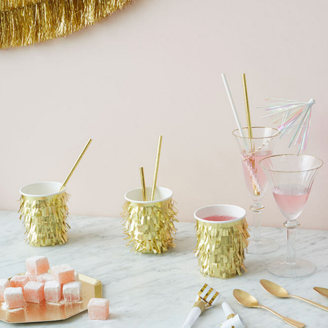 Metallic Fringe Party Cups – Design Life Kids