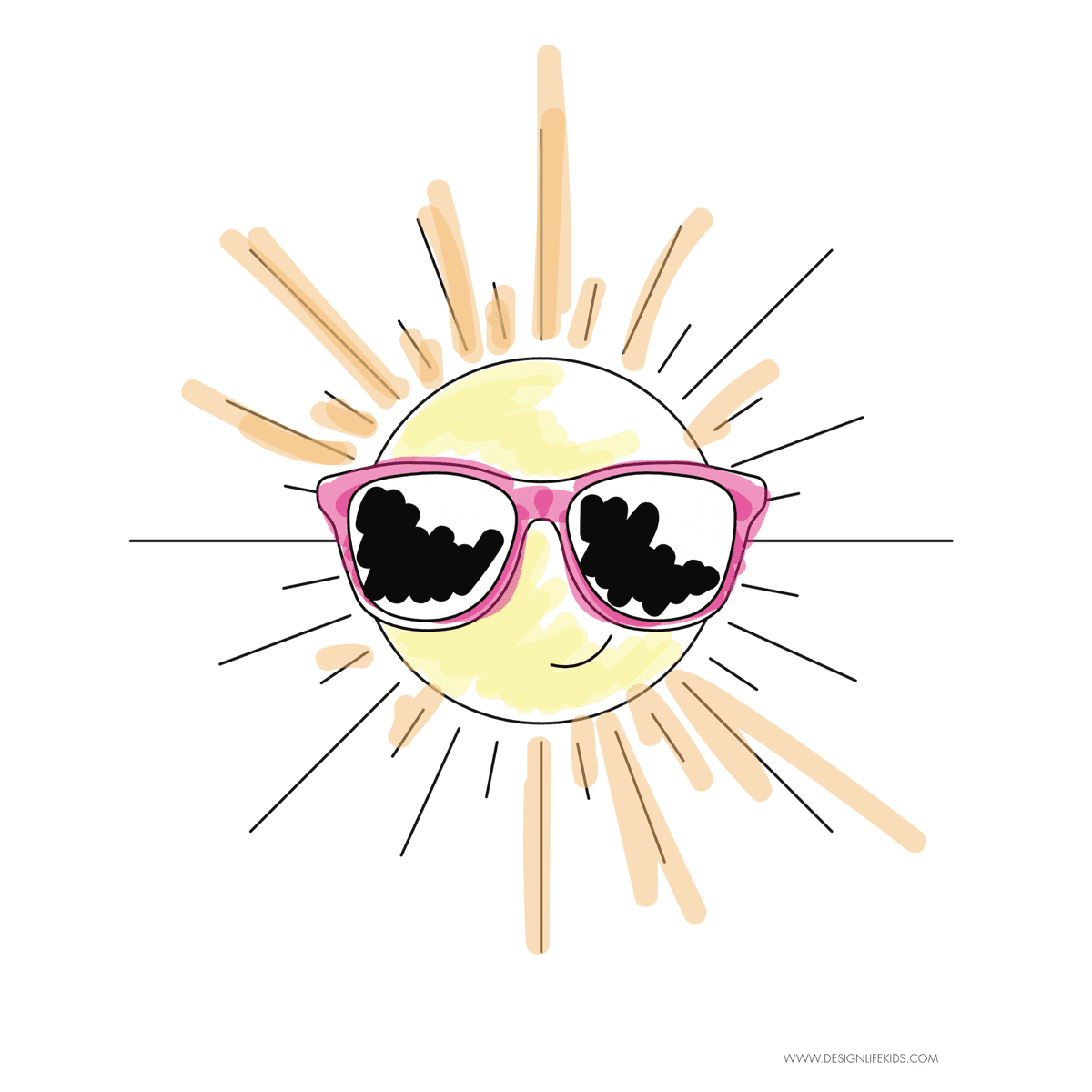 coloring book sunglasses