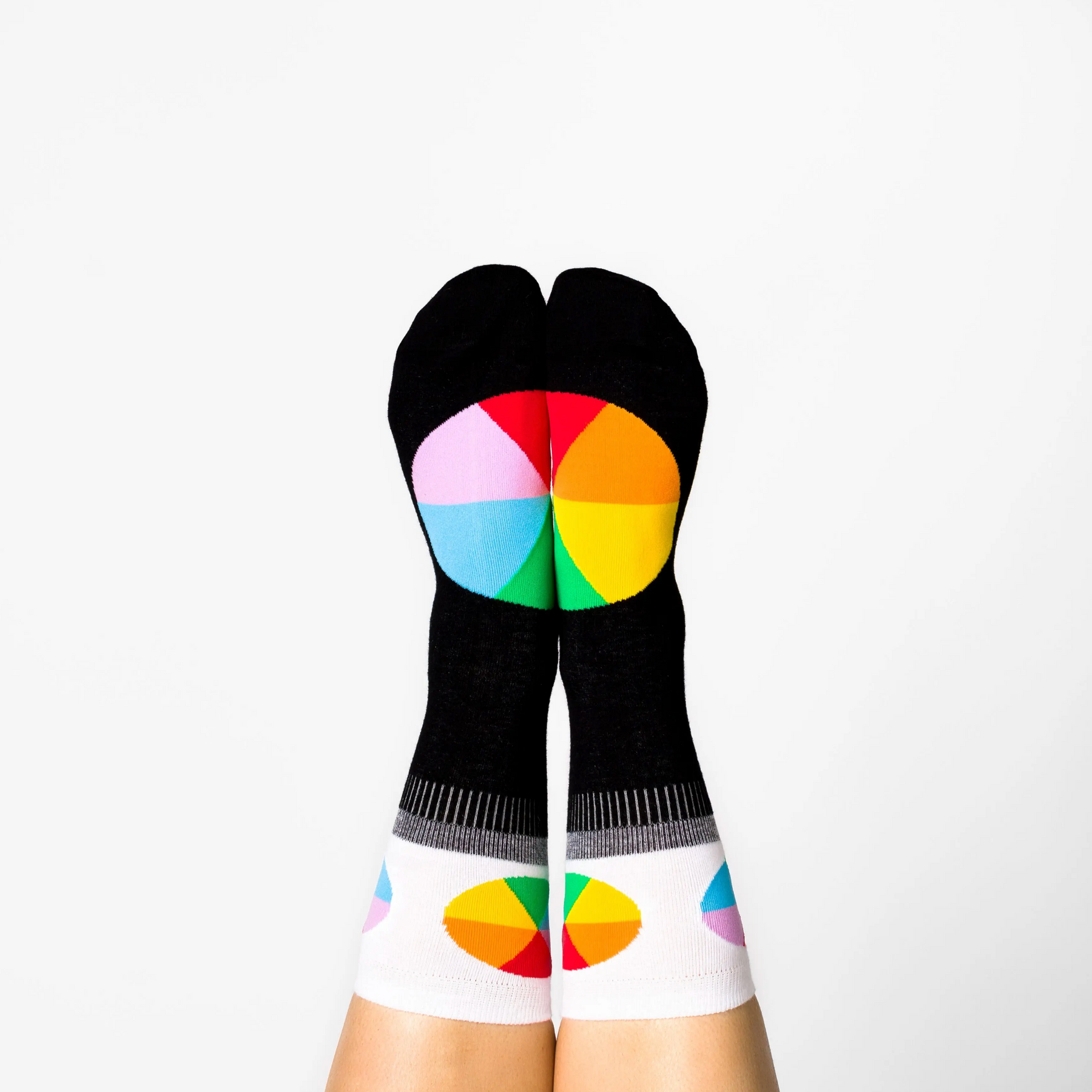 Color Wheel Crew Socks for Adults on DLK – Design Life Kids