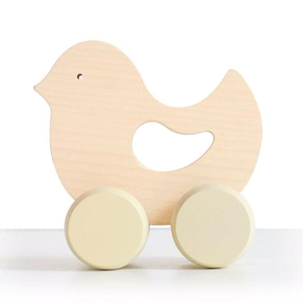 Rolling Wooden Bird Toy on Design Life Kids.