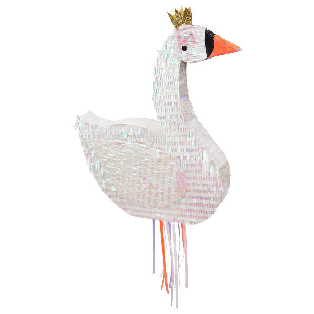 Beautiful Large Iridescent Swan Piñata on Design Life Kids