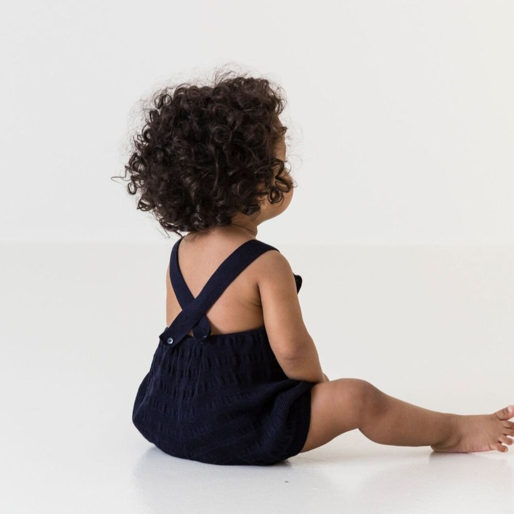 Super soft knit baby romper at Design Life Kids